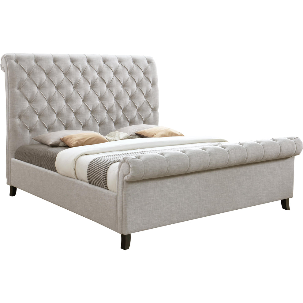 Crown Mark Kate 5103LG King Platform Bed - Light Grey Tweed – Palacio ...